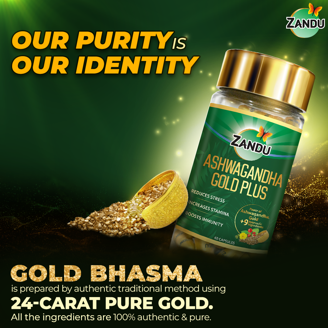 Buy Zandu Ashwagandha Gold Plus Capsules (60 Caps)