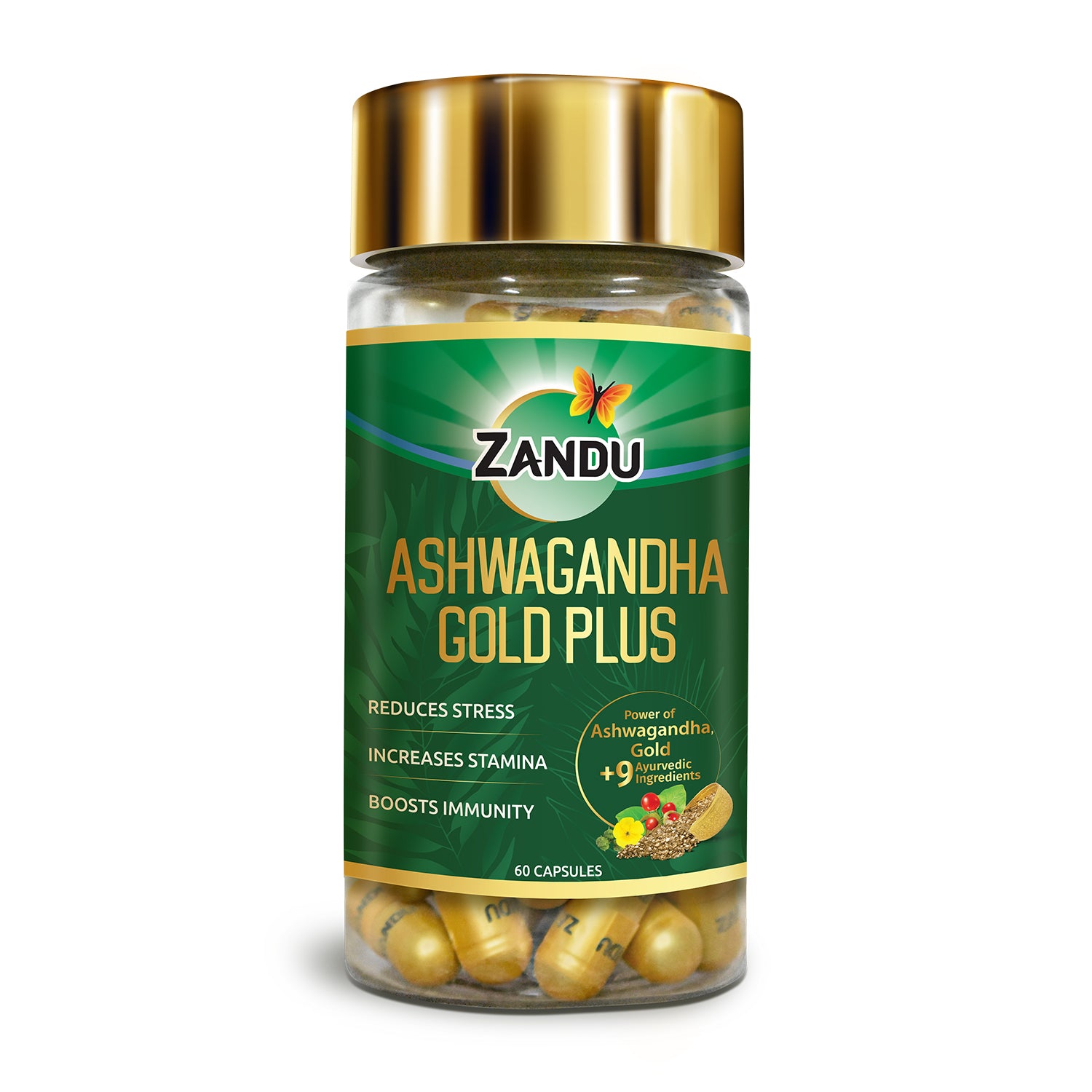 Buy Zandu Ashwagandha Gold Plus Capsules (60 Caps)