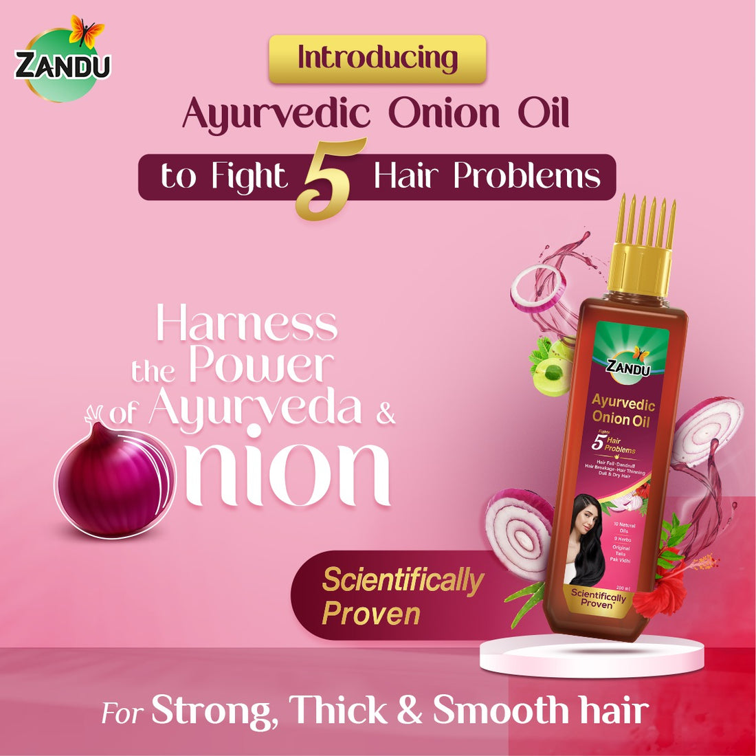 Zandu Ayurvedic Onion Hair Oil | Best Onion Hair Oil in India