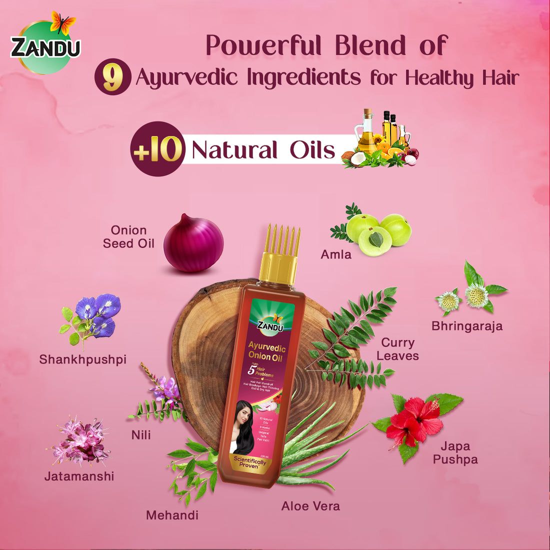Zandu Ayurvedic Onion Hair Oil | Best Onion Hair Oil in India