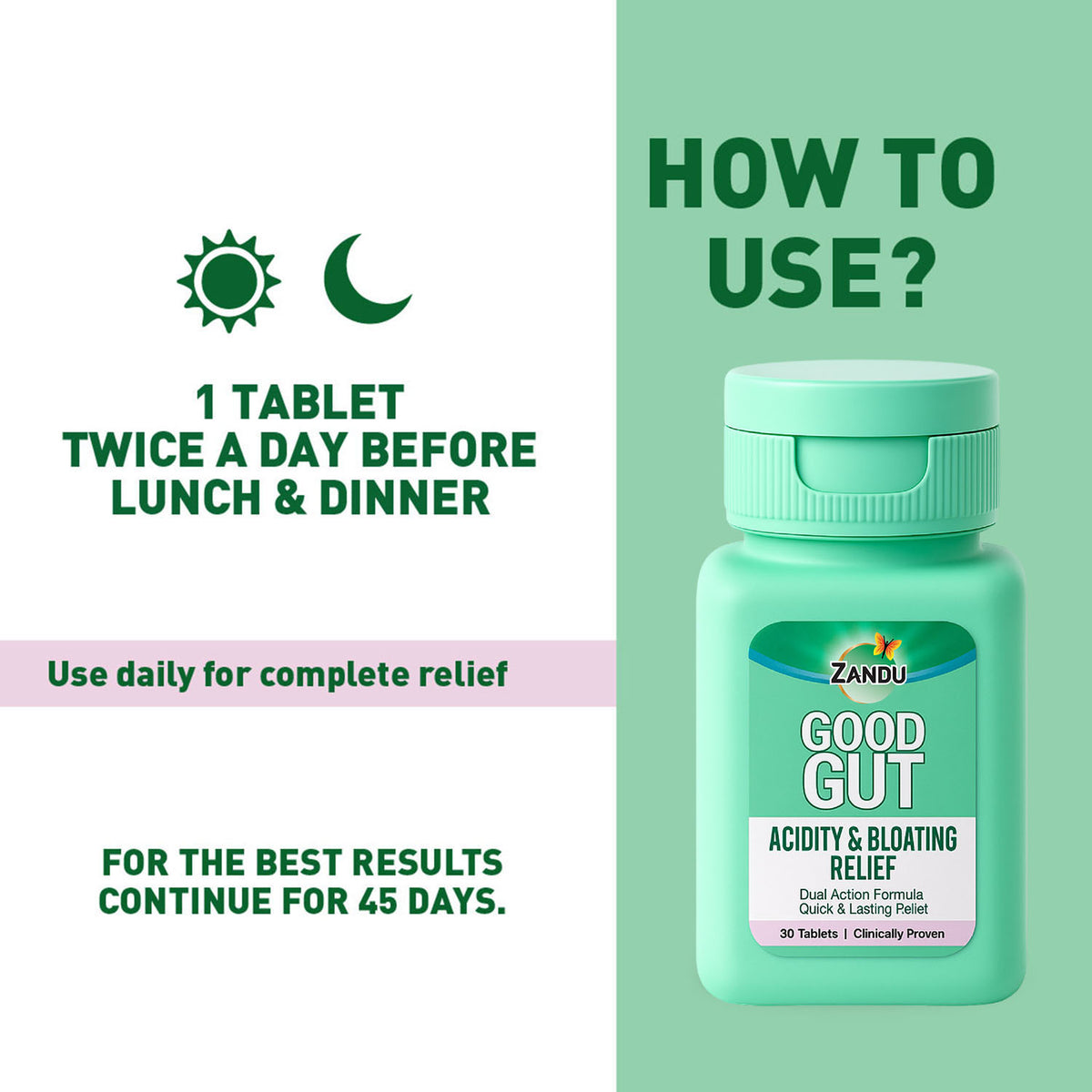 Good Gut Acidity & Bloating Relief Tablets - Ayurvedic Tablets for ...