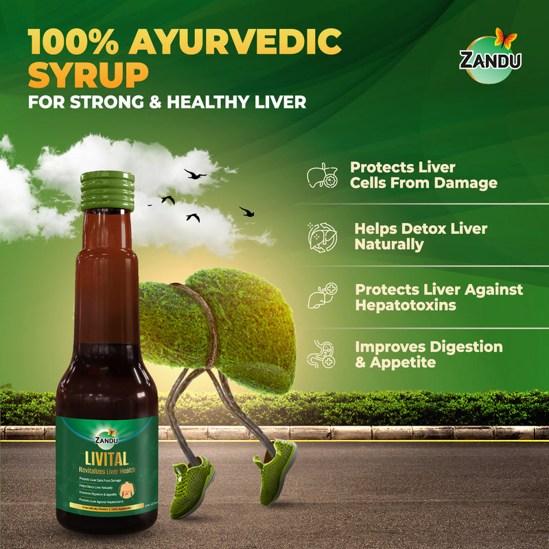 Zandu Livital Ayurvedic Liver Syrup for Detox in 28 Days
