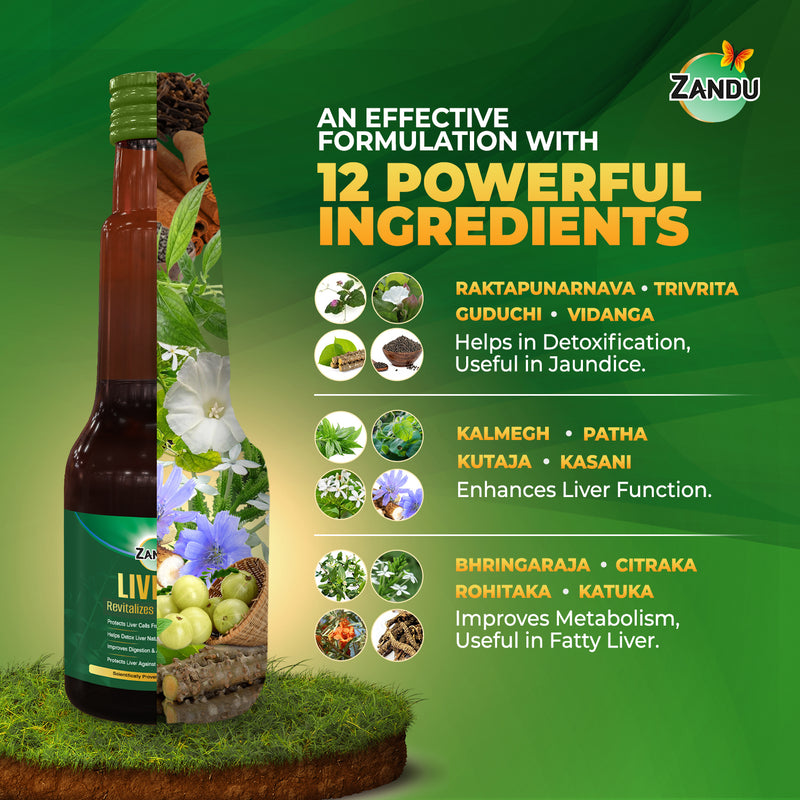 Zandu Livital Ayurvedic Liver Syrup for Detox in 28 Days