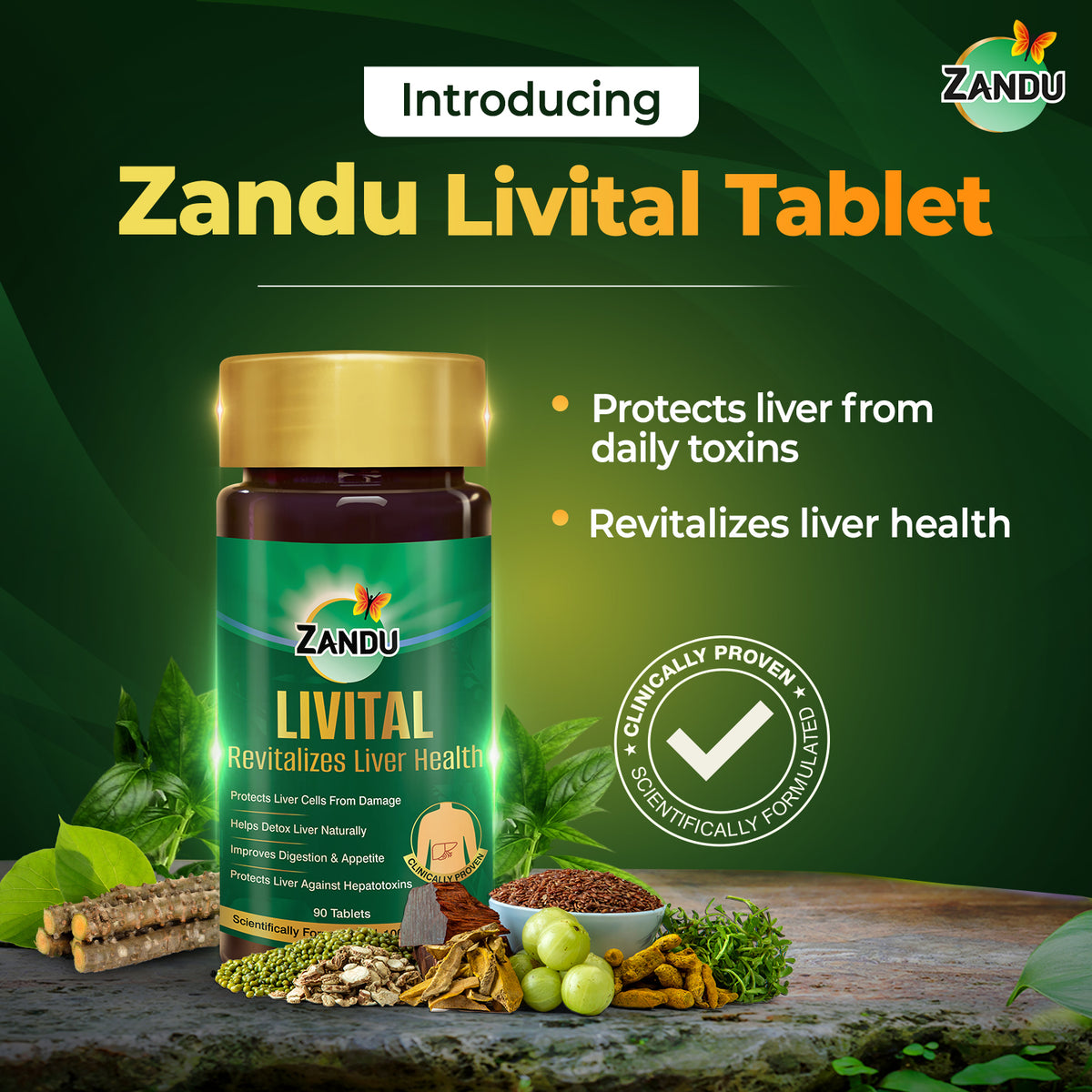 Zandu Livital Tablets for Liver Detox in 2 Months (90 Tabs)