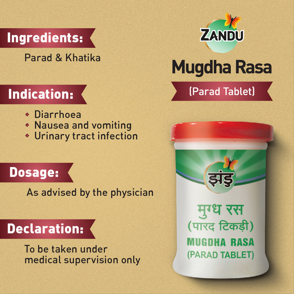Buy Zandu Mugdha Rasa Tablets (Parad Tablets) Online