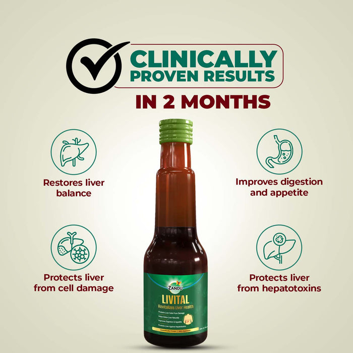 Zandu Livital Syrup (200 ml) | Ayurvedic Liver Detox Syrup | Boosts ...