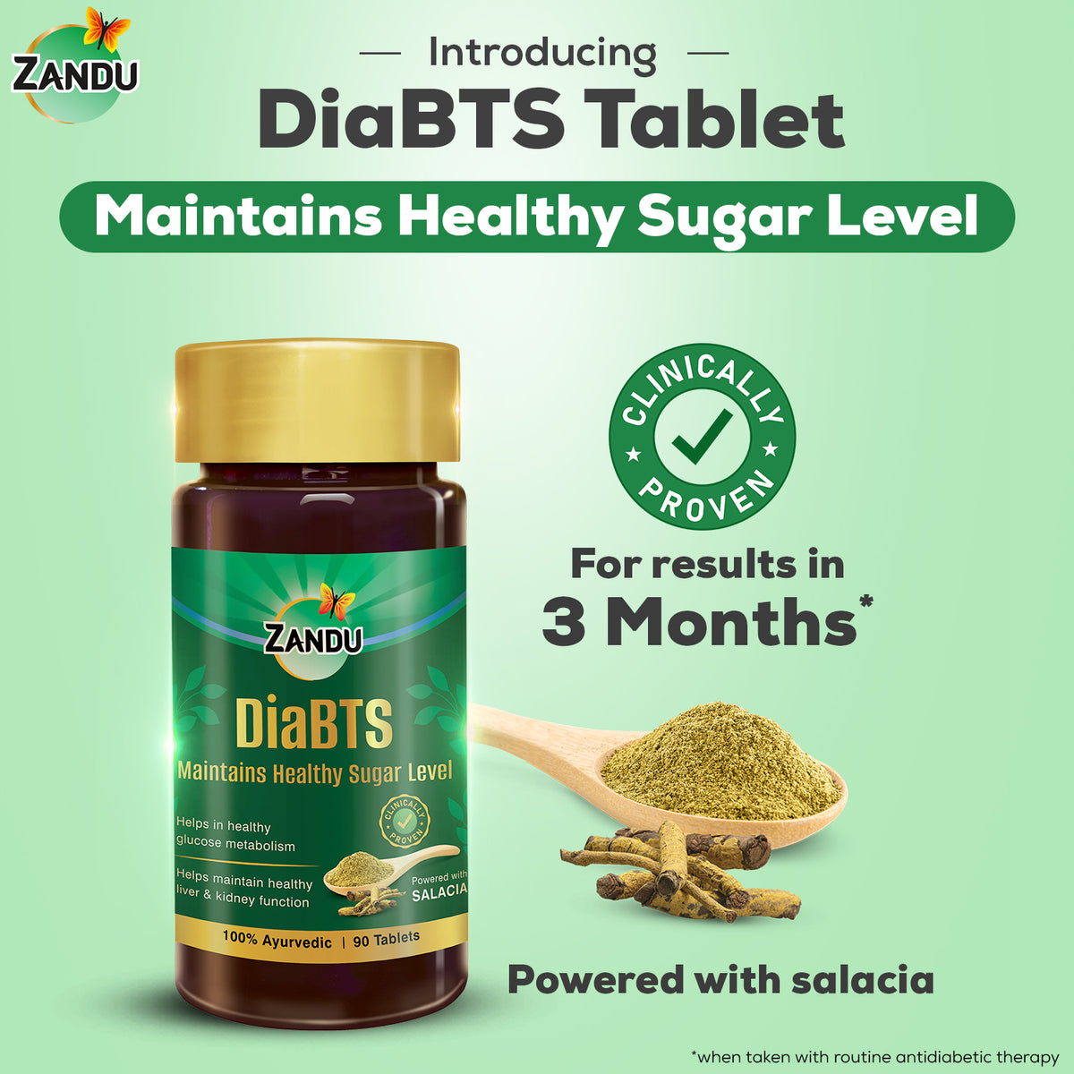 Buy Zandu DiaBTS Tablets to Manage Blood Sugar in 3 Months