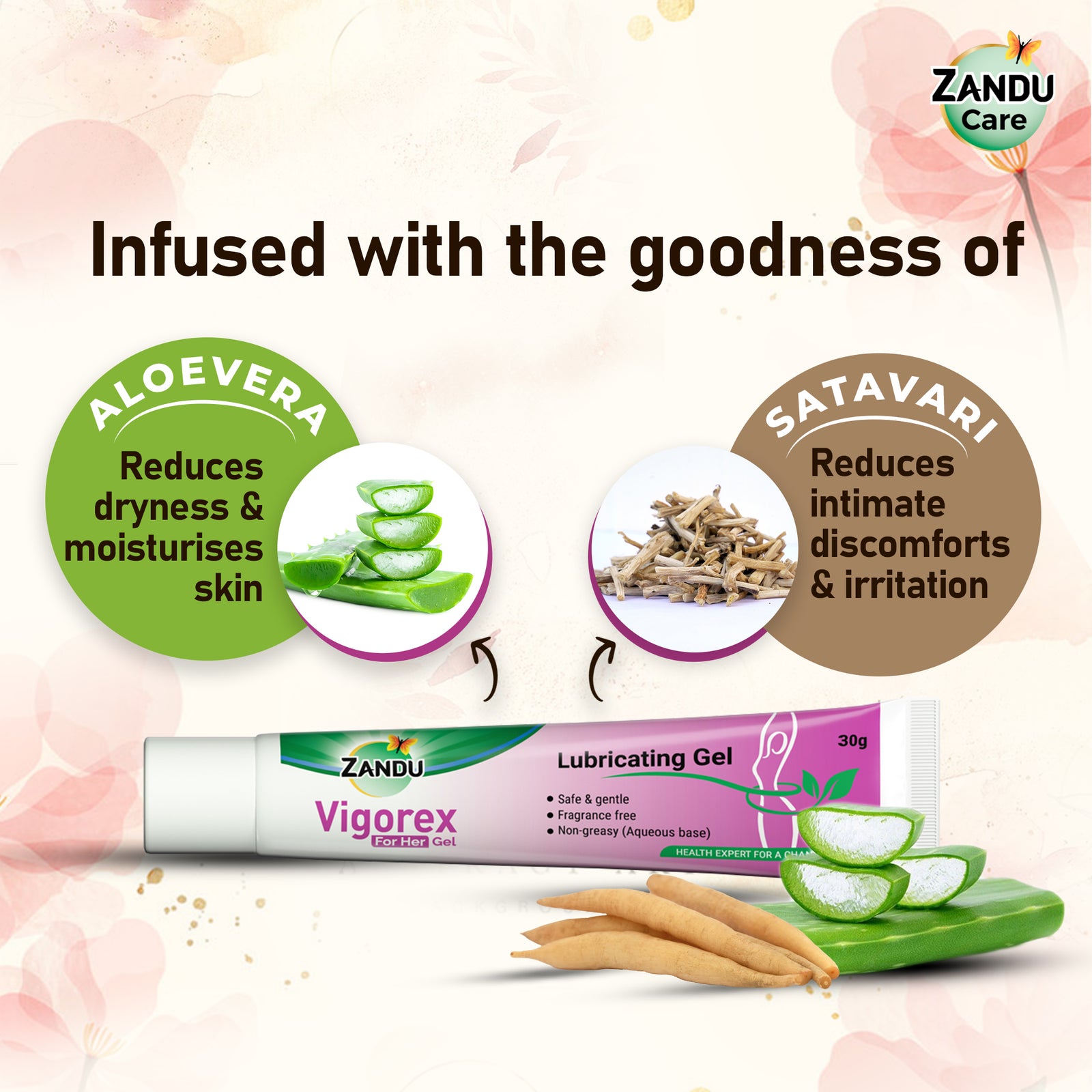 Buy Zandu Vigorex For Her Gel (Ayurvedic Lubricant Gel)