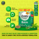 Zandu Balm for Instant Relief from Cold, Headache & Body