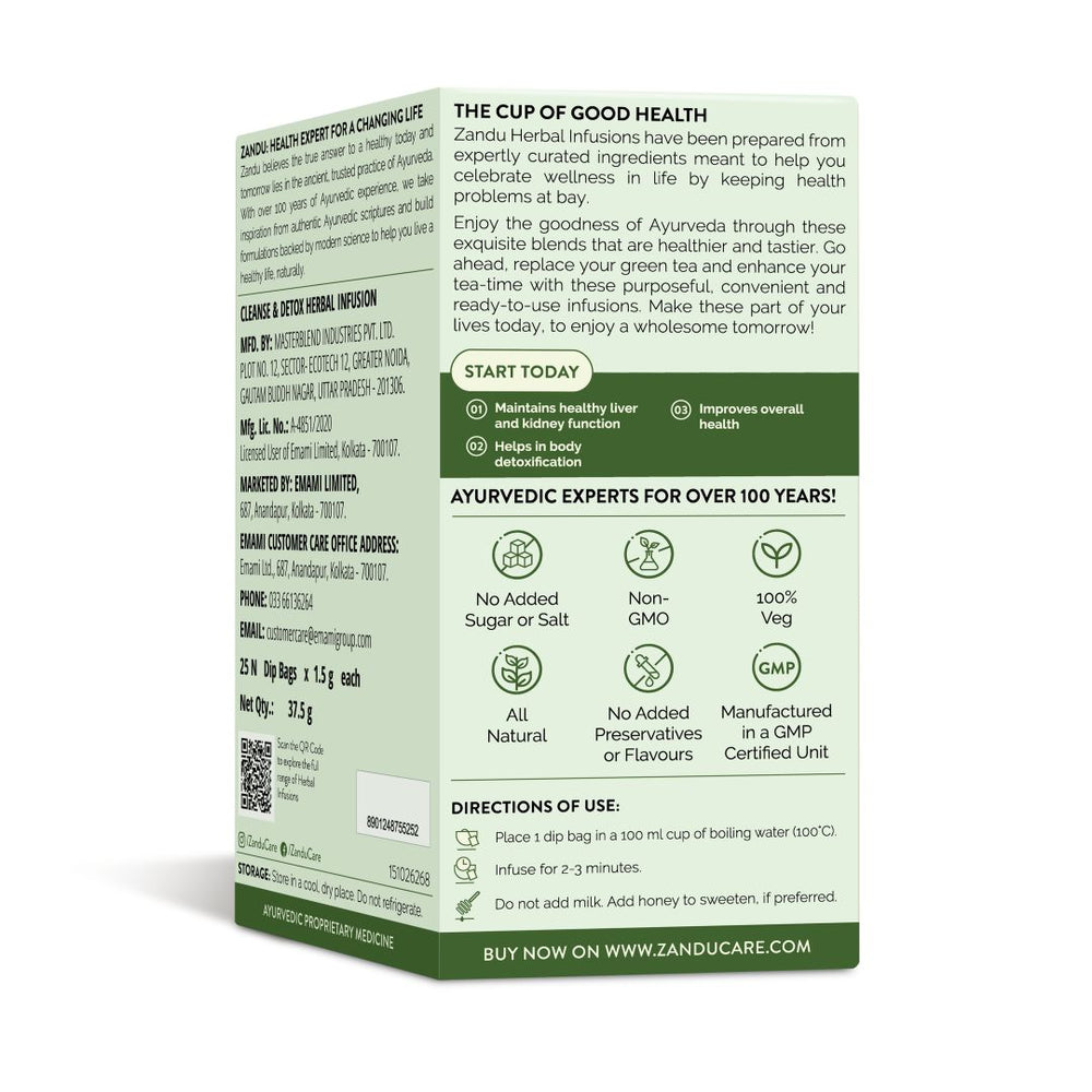 Buy Zandu Cleanse & Detox Tea for Body Detoxification